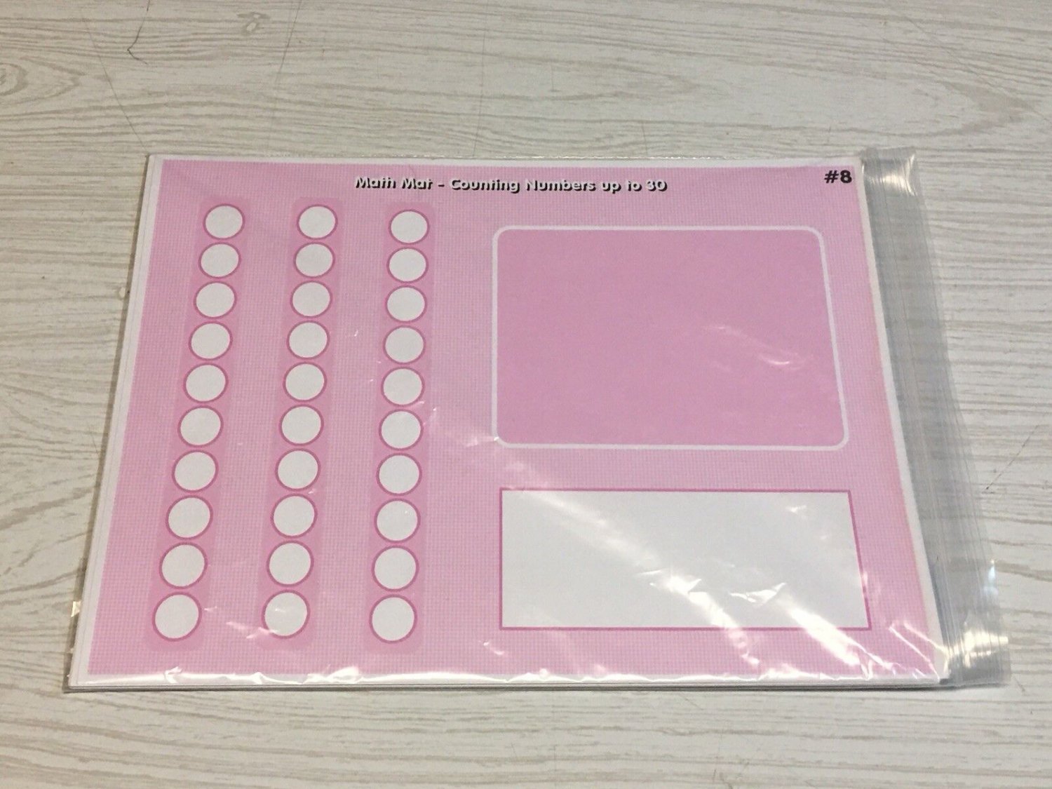 Classroom Set of 10 - Laminated Math Work Mats - Dry Erase #08