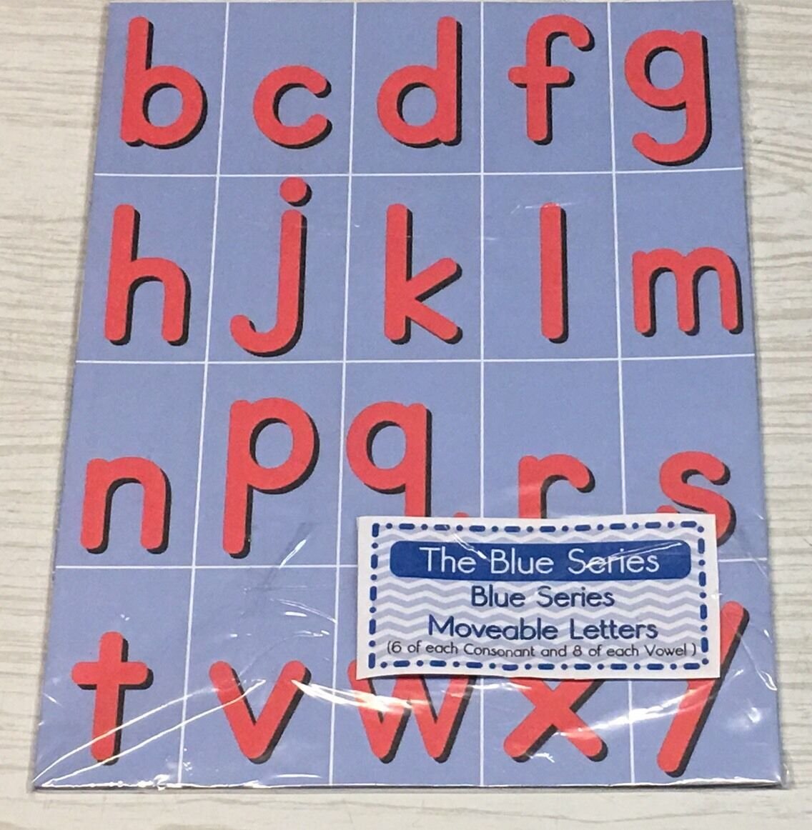 The Blue Series - Movable Alphabet / Blue Background - Montessori Set