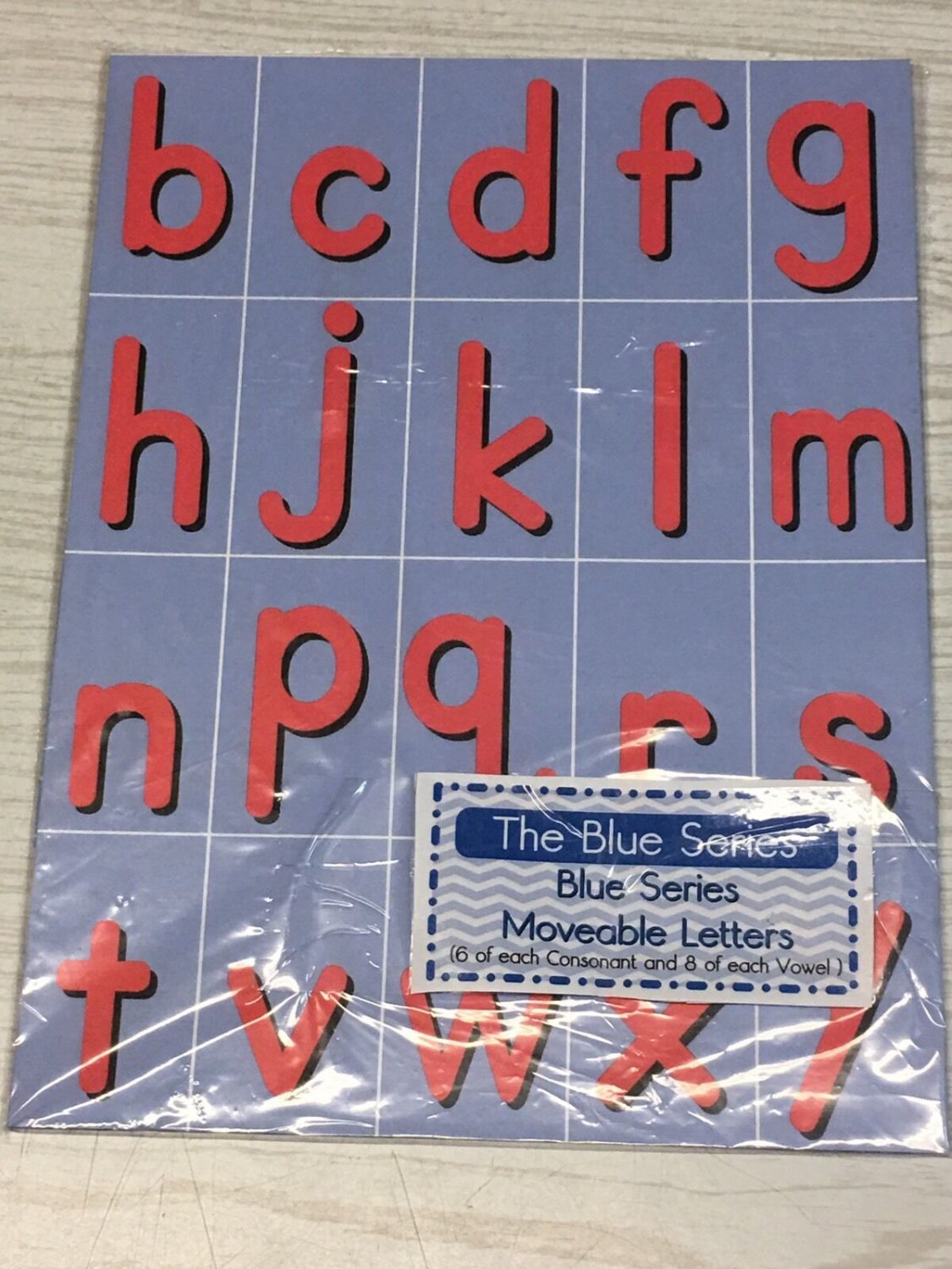 The Blue Series - Movable Alphabet / Blue Background - Montessori Set