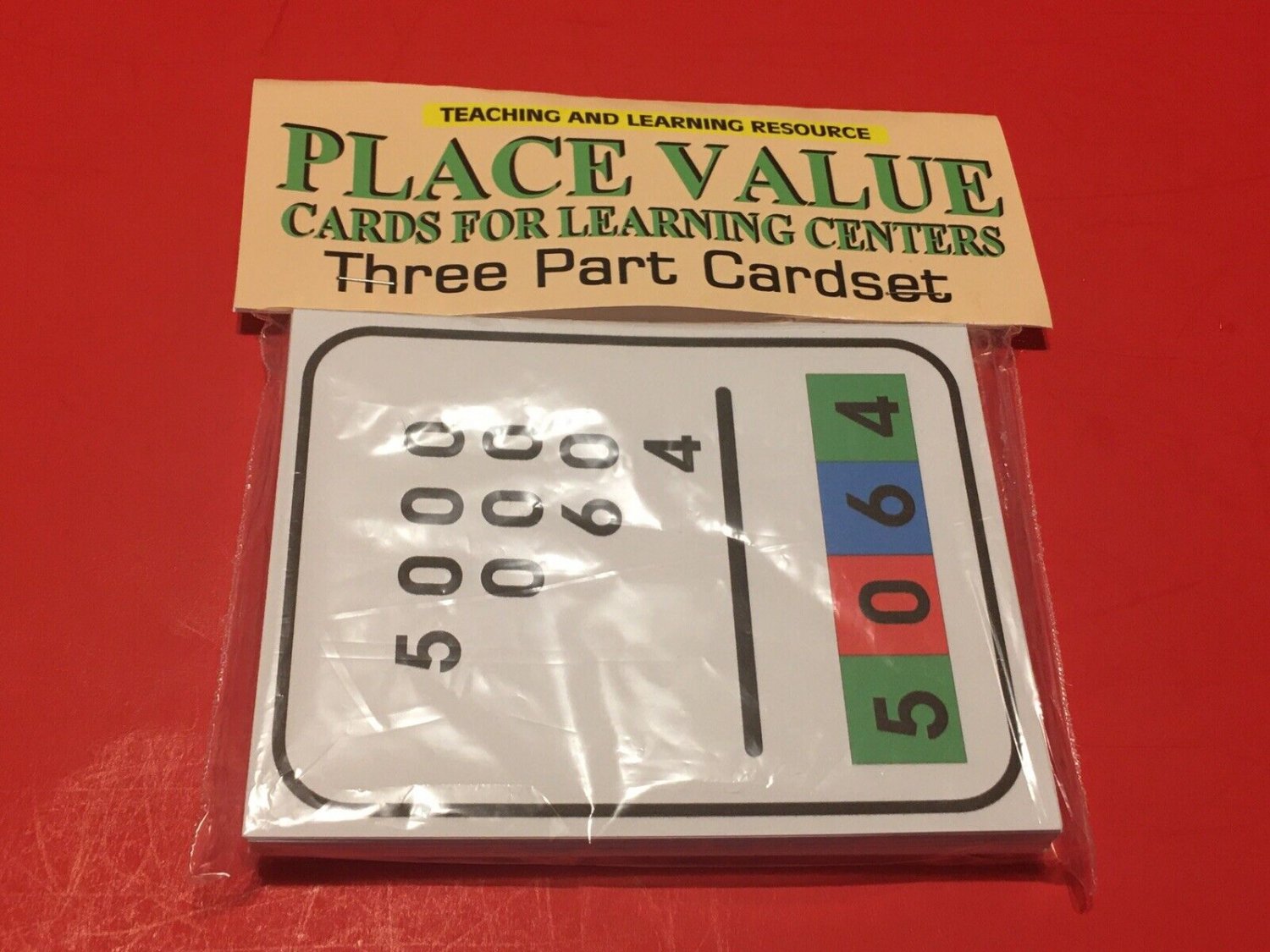 Place Value - Cards for Learning Center - Three Part Cards - Montessori