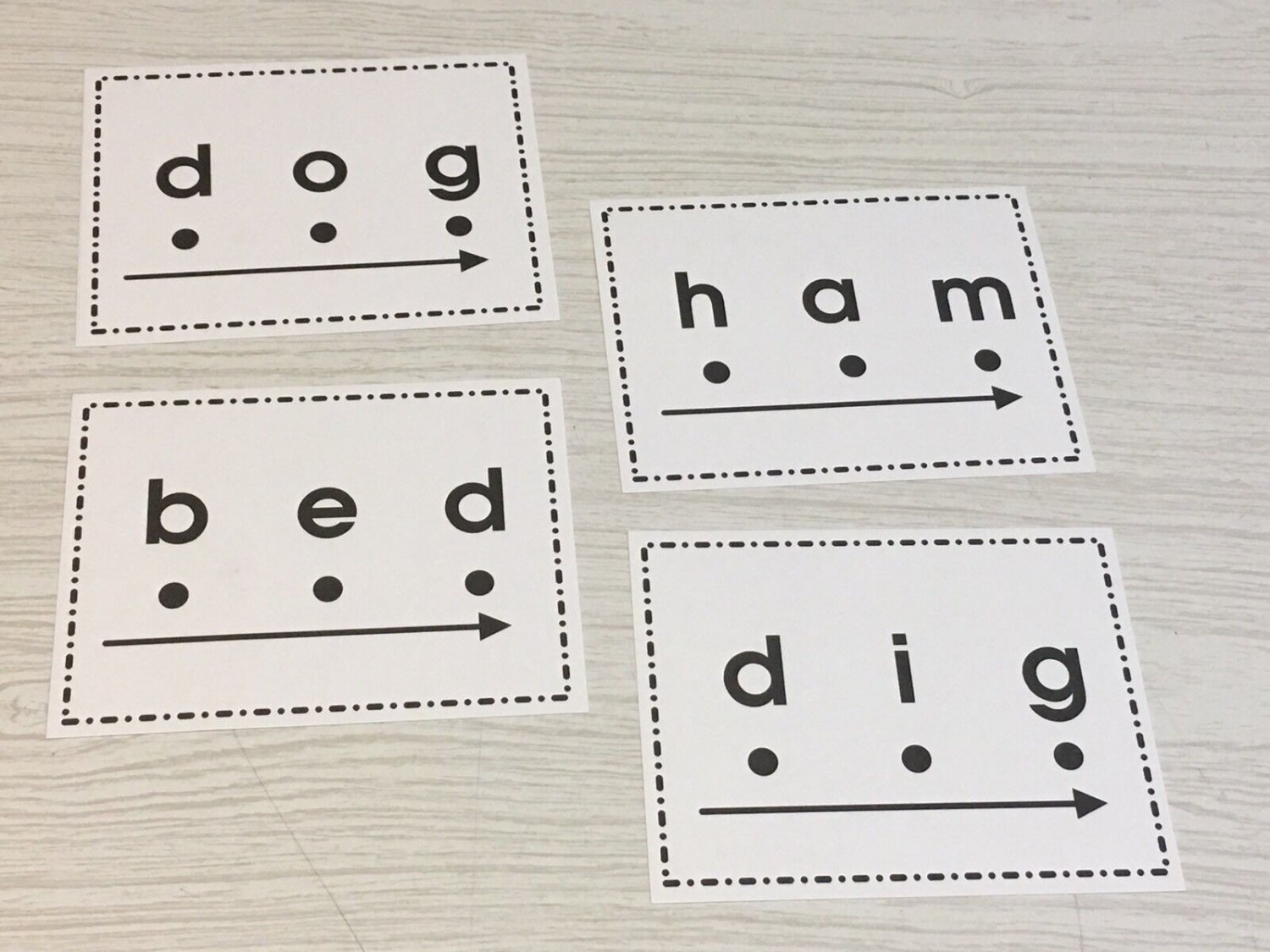 CVC Word Blending Cards - Cards for Learning Center 52 Cards-Letters ...