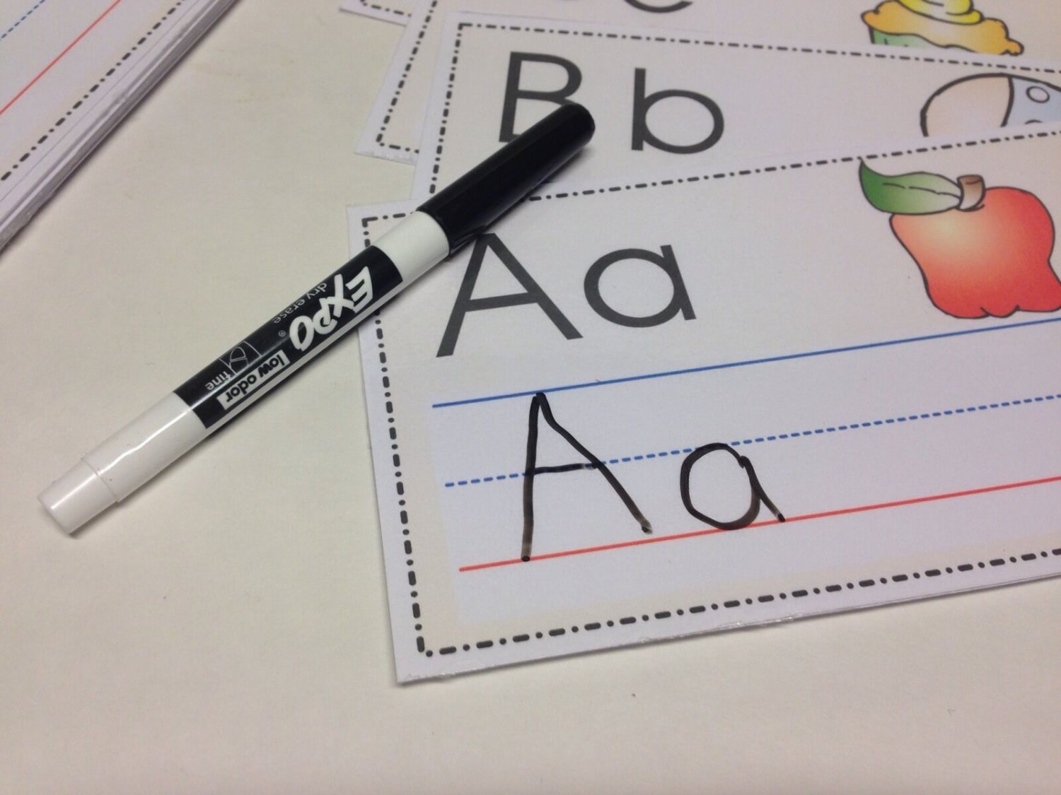 Wipe N Write Alphabet Cards - 26 Laminated Card - Pre-school- Kindergarten