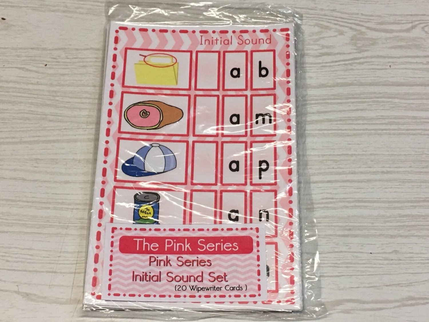 The Pink Series - Initial Sound Set (20 Wipewriter Cards ) Montessori ...