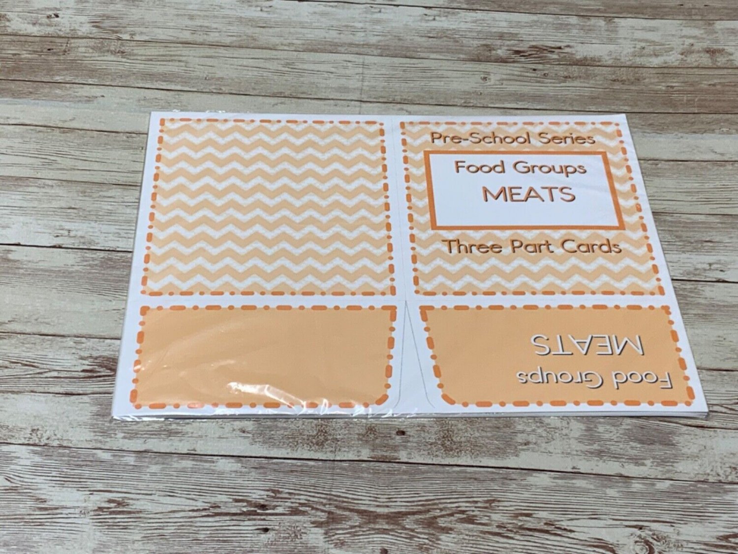 Meats - Food Groups Series - Montessori Three Part Card - (PRINTED) DIY
