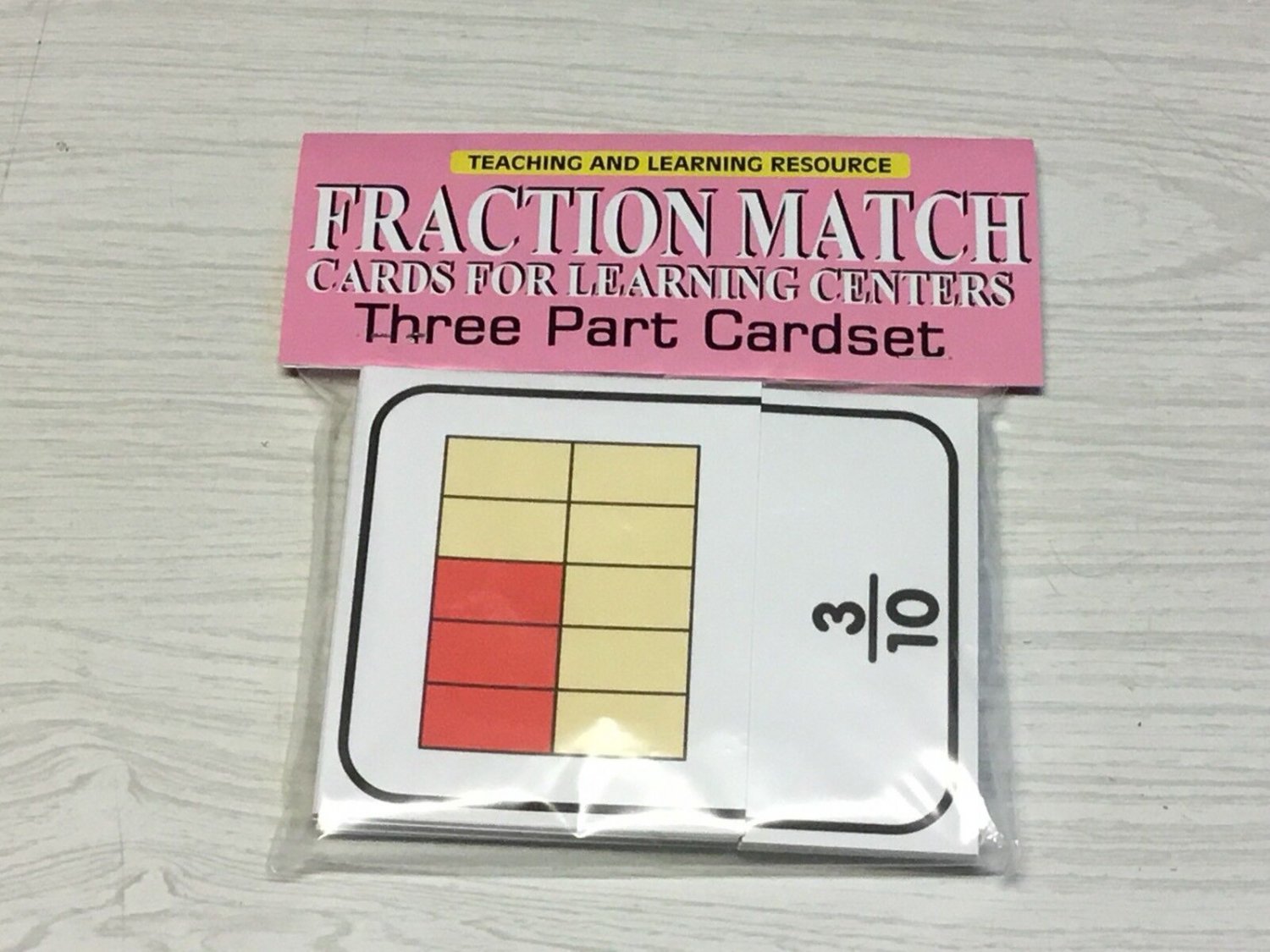 Fractions Match - Cards for Learning Center - Three Part Card set ...