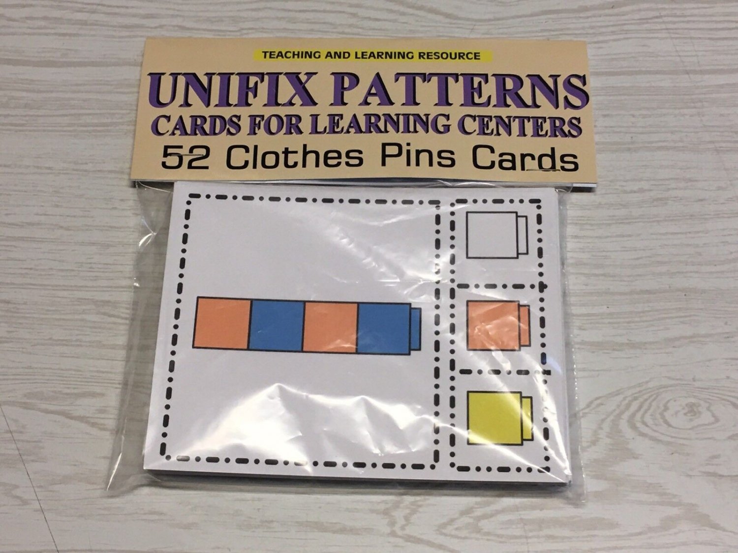 Unifix Patterns - Cards For Learning Center Preschool 52 Cards Teaching ...