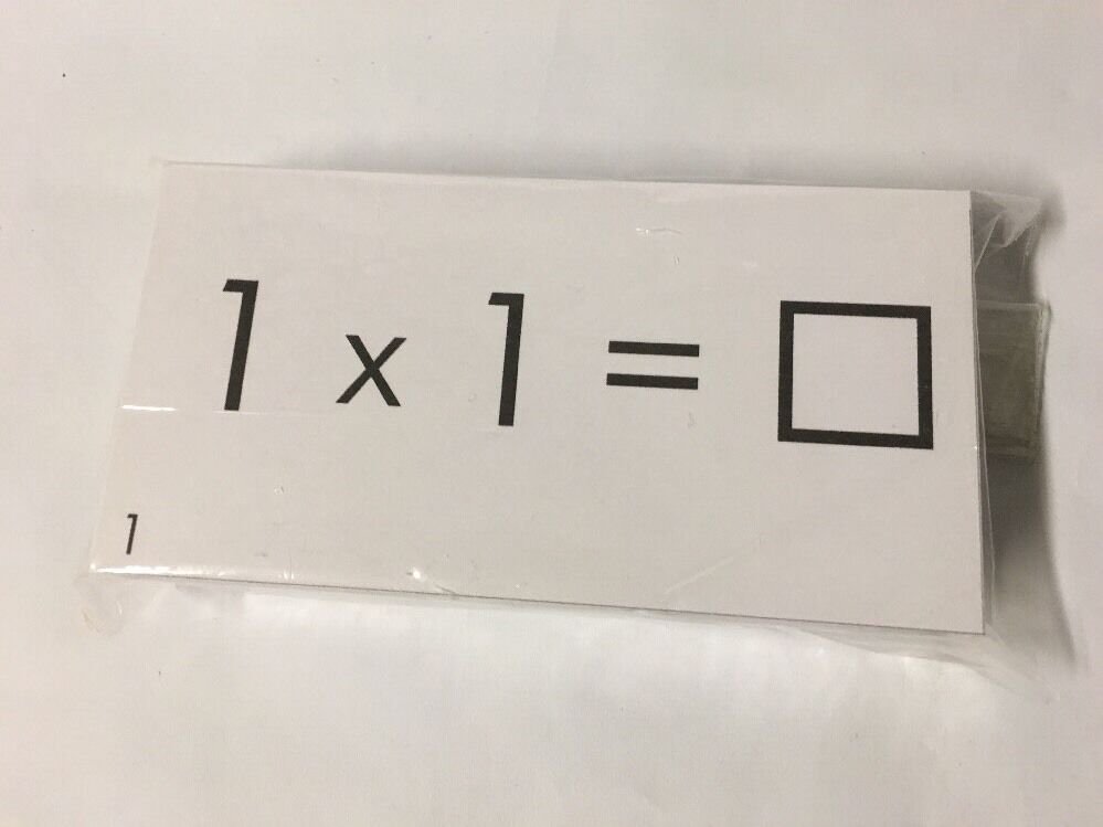 Multiplication Flash Cards 1-12 With Answers Complete 144 Cards Set