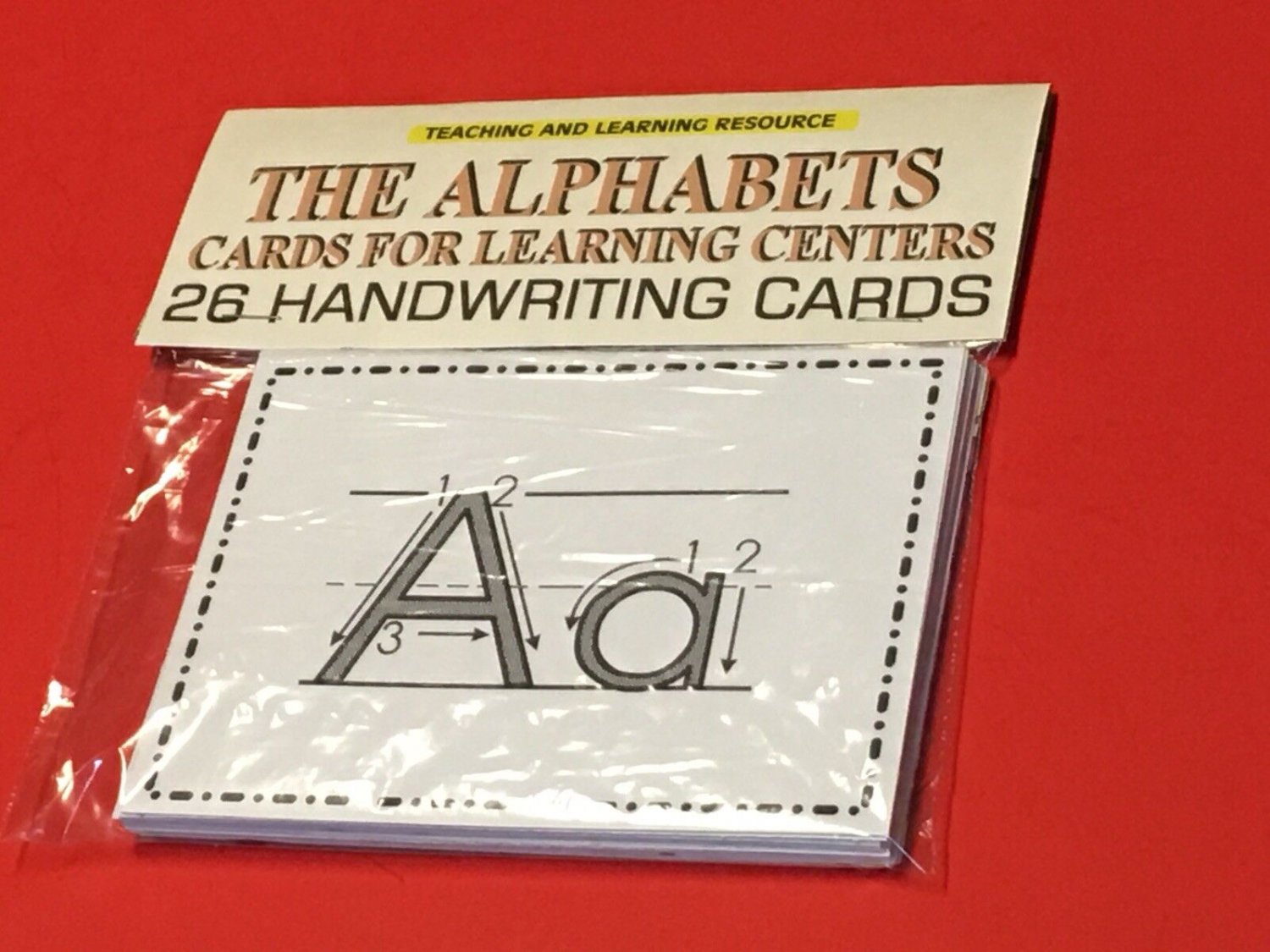 The Alphabets- Handwriting - Cards for Learning Centers 26 Laminated Cards
