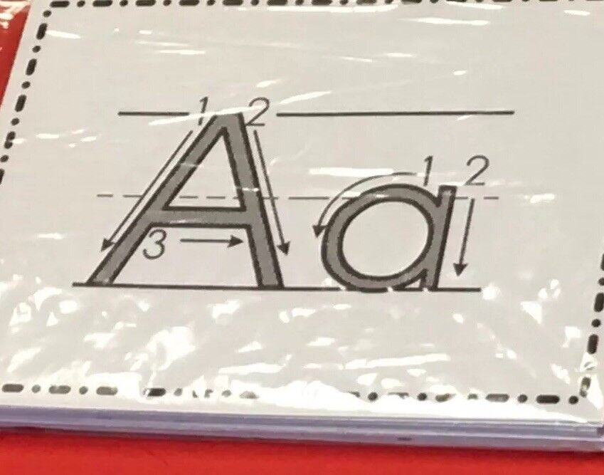 The Alphabets- Handwriting - Cards for Learning Centers 26 Laminated Cards