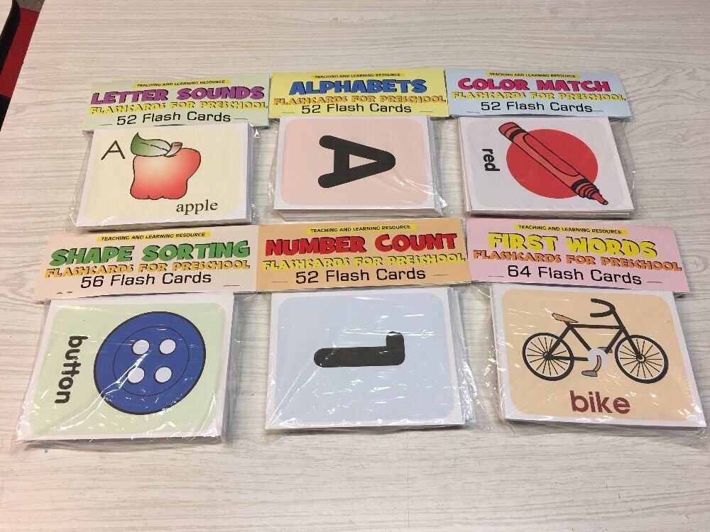 PRESCHOOL 6 Pack Sets - Flashcards for Preschool - Teaching Supplies ...