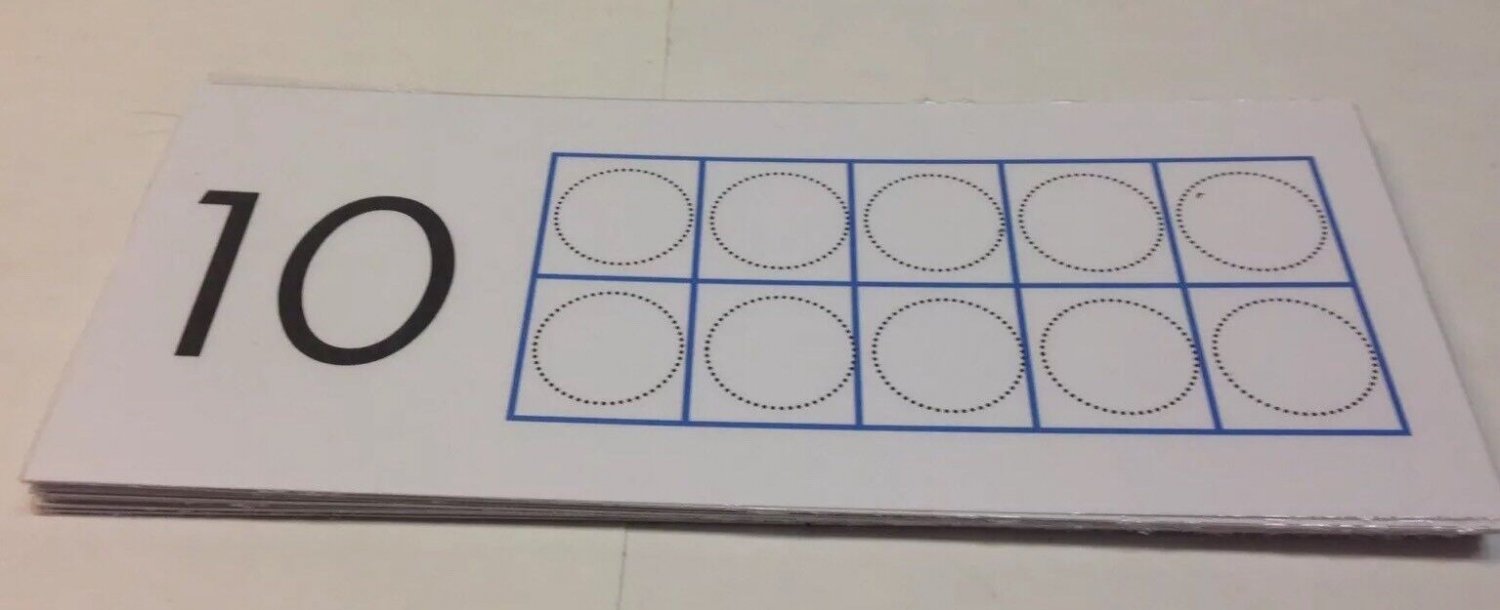 Ten Frames Counting - 20 Cards- Laminated Cards Set