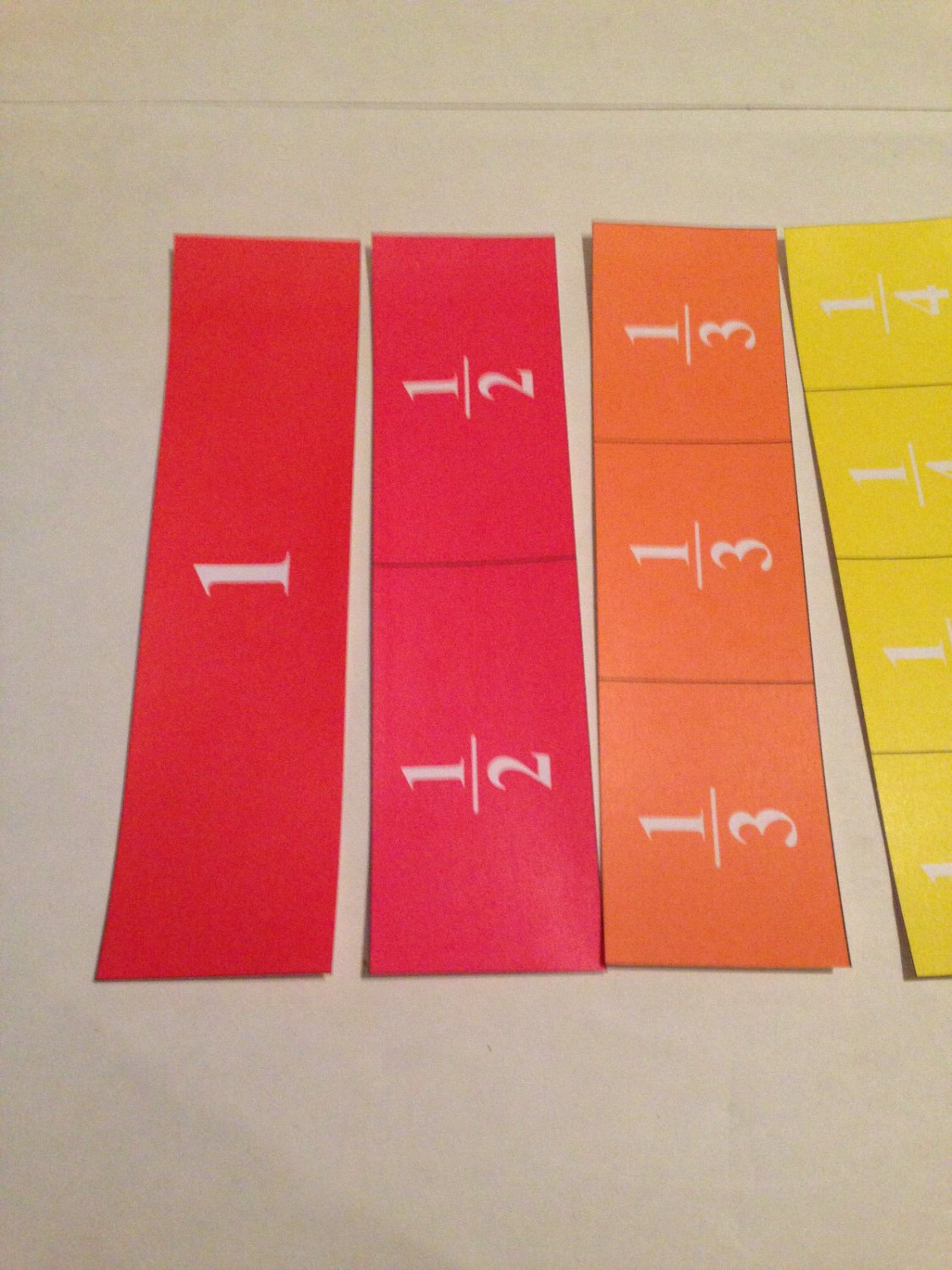 Rainbow Fraction Card Manipulatives - Laminated Card Set Rainbow Fraction Card Manipulatives - Laminated Card Set