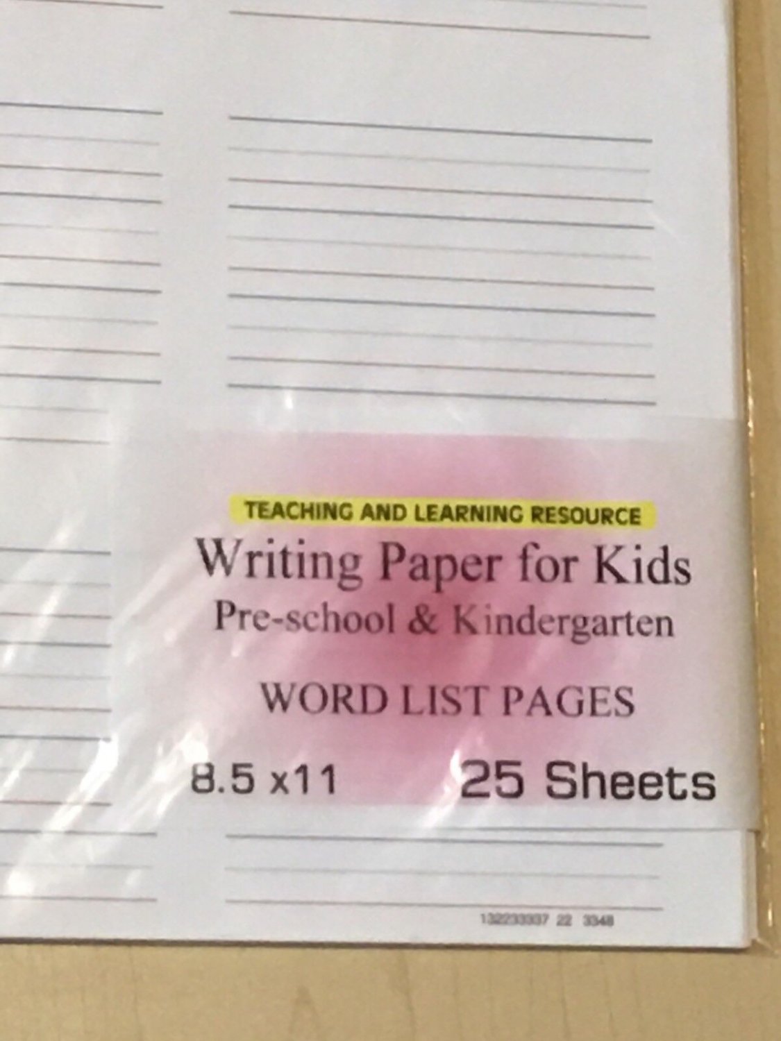 Writing Paper for Kids - Word List Pages - 11X 8.5 in, 20 lb, 25 sheets