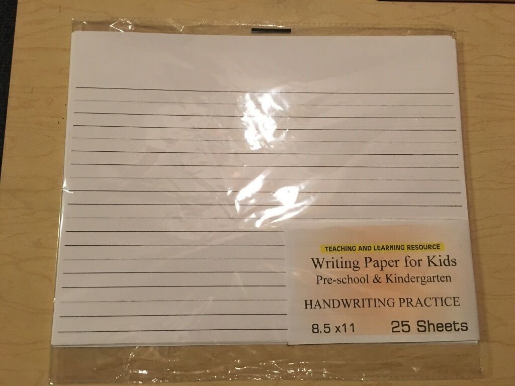 Writing Paper for Kids - Handwriting Practice - 11X 8.5 in, 20 lb, 25 ...