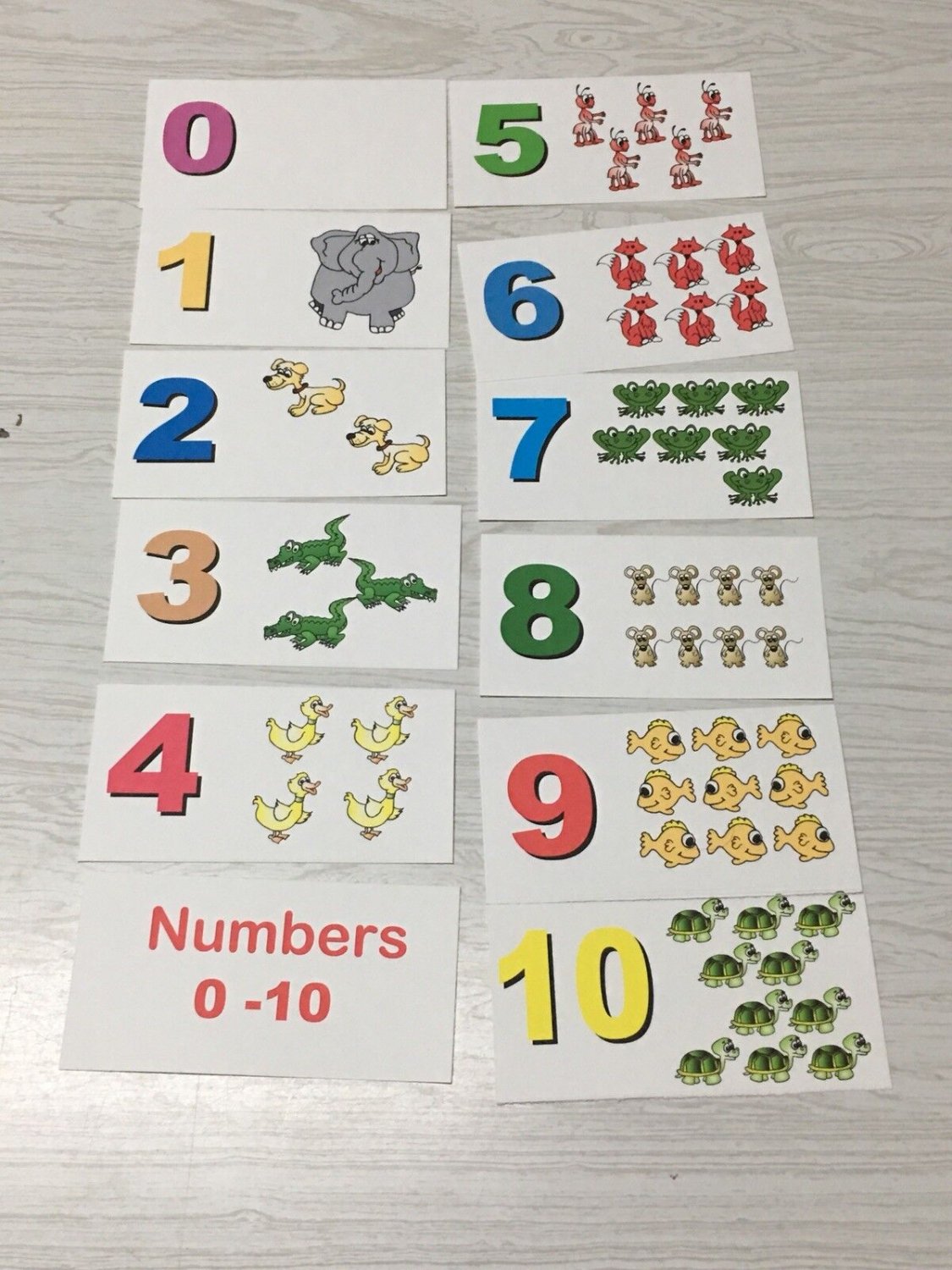 Number Counting Matching Cards 1-10 Preschool Educational supplies