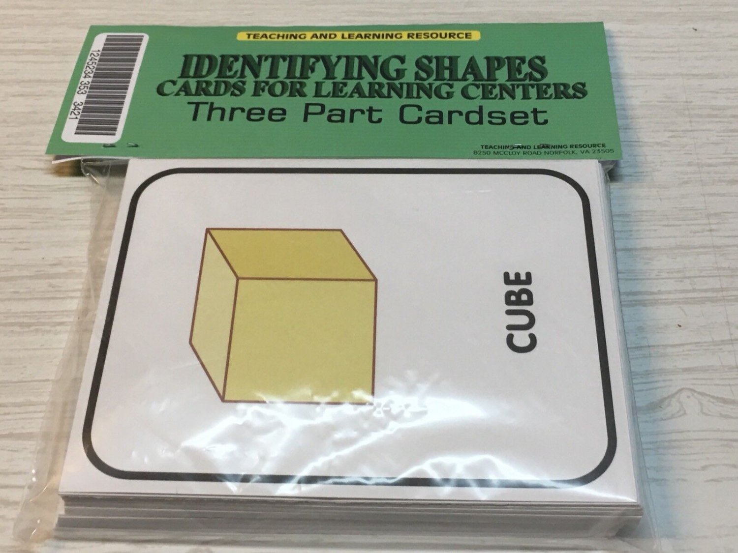 Identifying Shapes - Cards for Learning Center - Three Part Cards ...