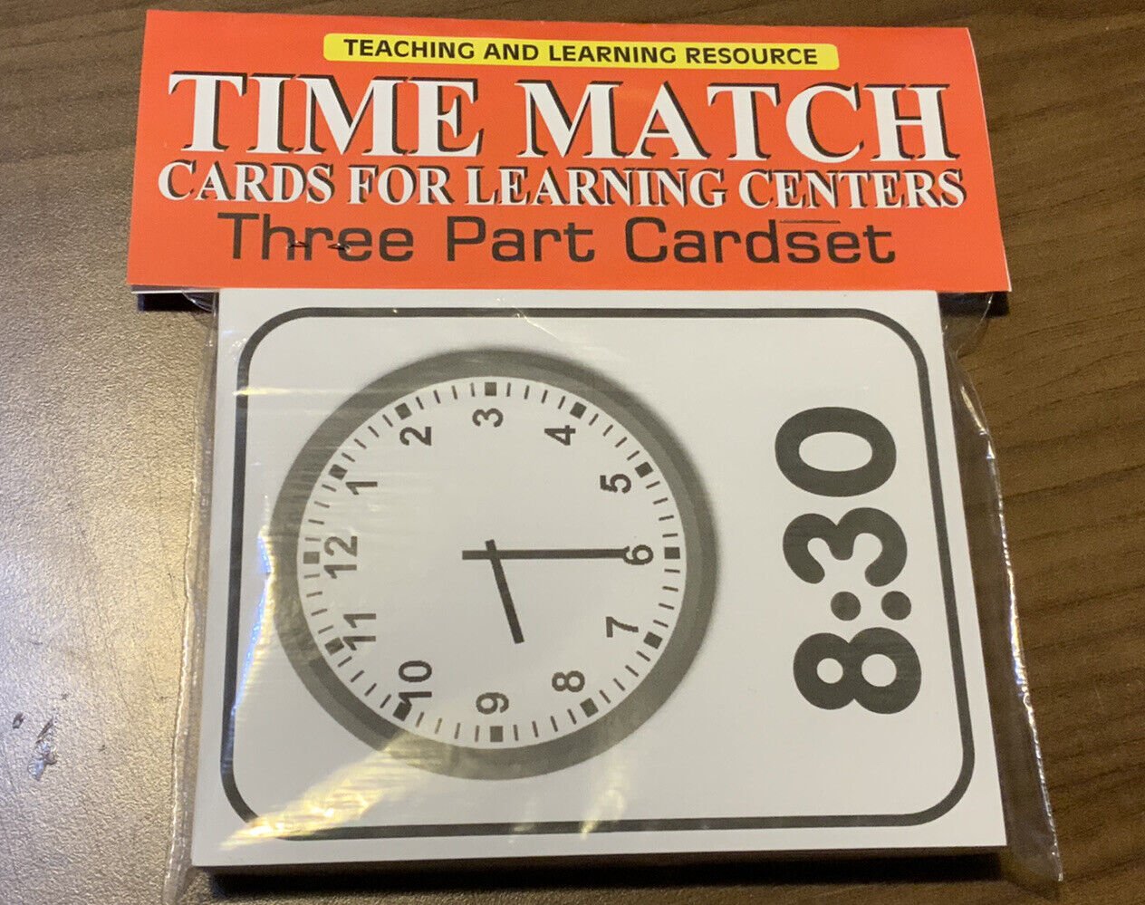 Time Match - Cards for Learning Center - Three Part Cards - Montessori