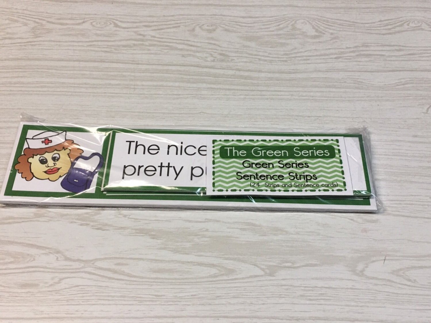 The Green Series - Matching Sentences Strips (24 strips) Montessori ...