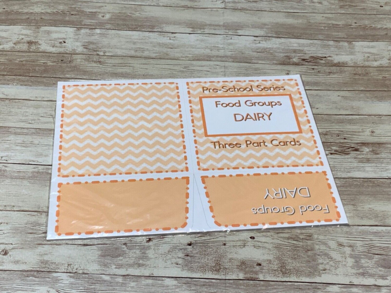 Dairy - Food Groups Series - Montessori Three Part Card - (PRINTED) DIY