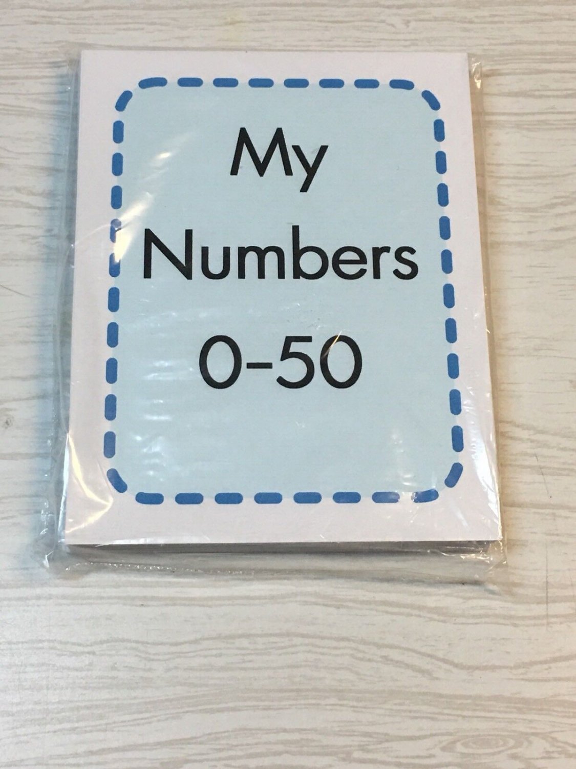 MY NUMBERS 0-50 Preschool Flash Card set