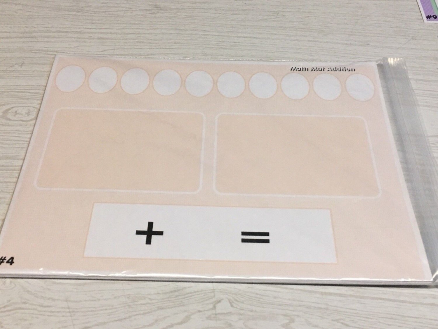 Classroom Set of 10 - Laminated Math Work Mats - Dry Erase #04