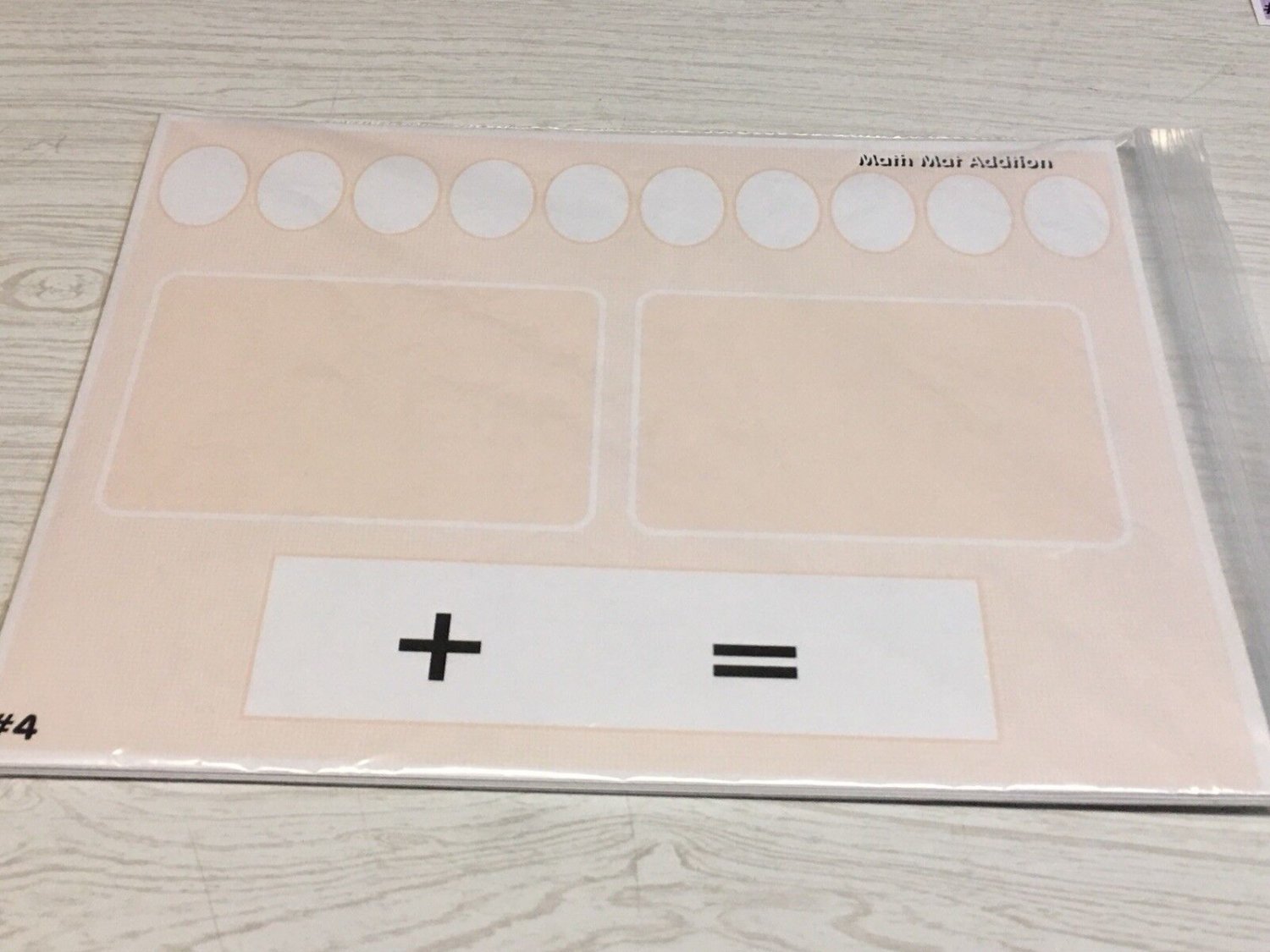 Classroom Set of 10 - Laminated Math Work Mats - Dry Erase #04