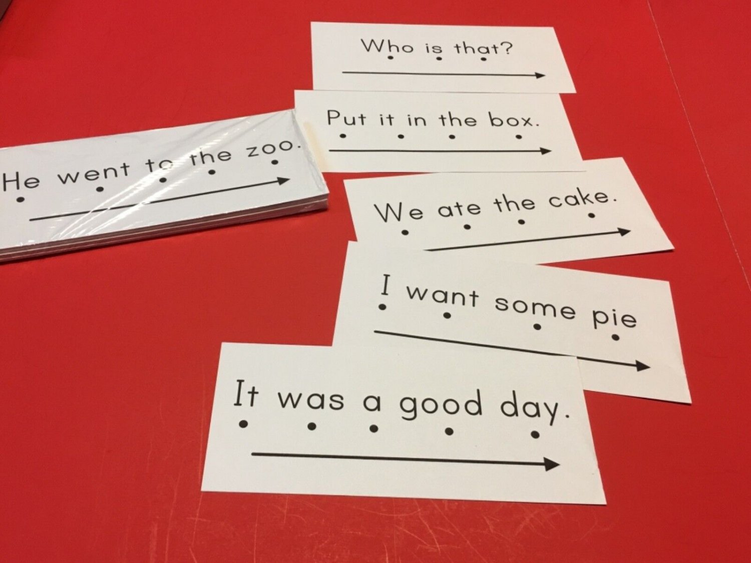Sight Words Sentence Reading Cards. 30 cards Deck 3