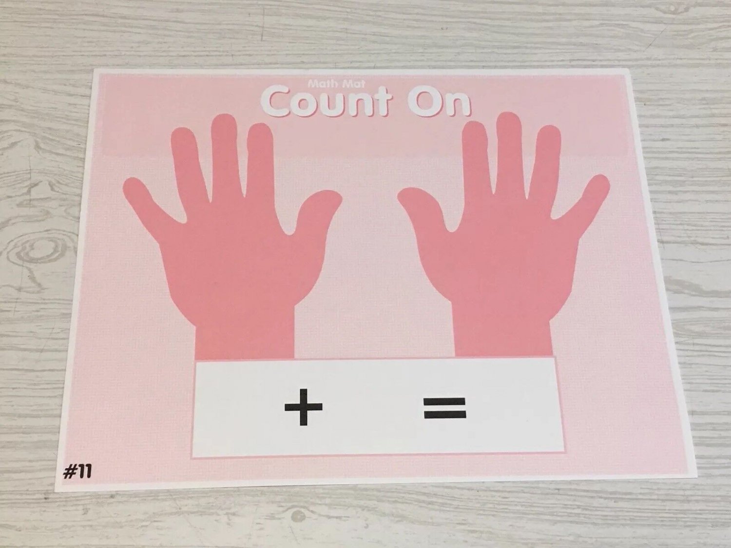 Classroom Set of 10 - Laminated Math Work Mats - Dry Erase #011