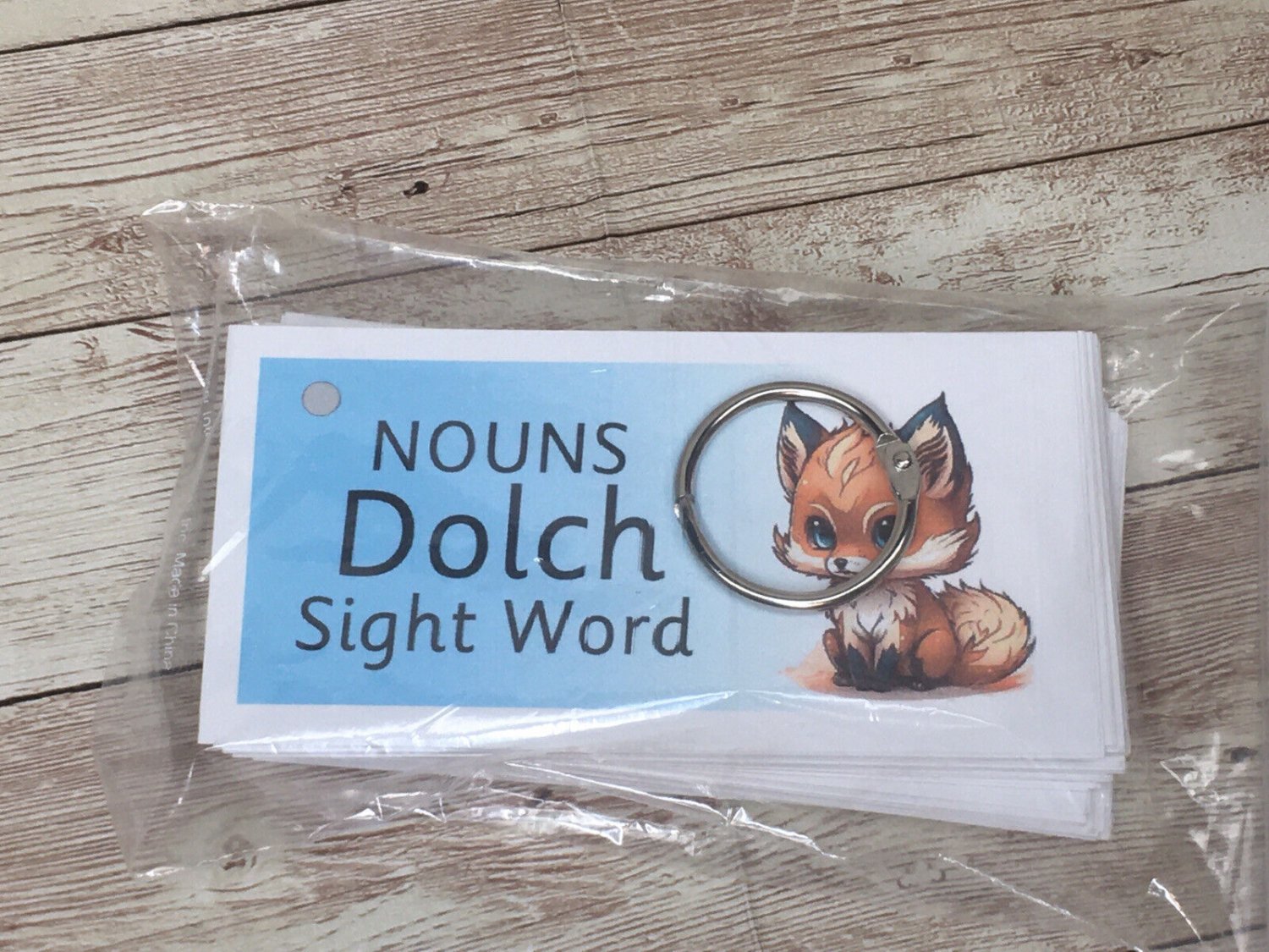 DIY PRINTED /UNCUT Literacy Learning Resource Dolch Nouns Word and Ring ...