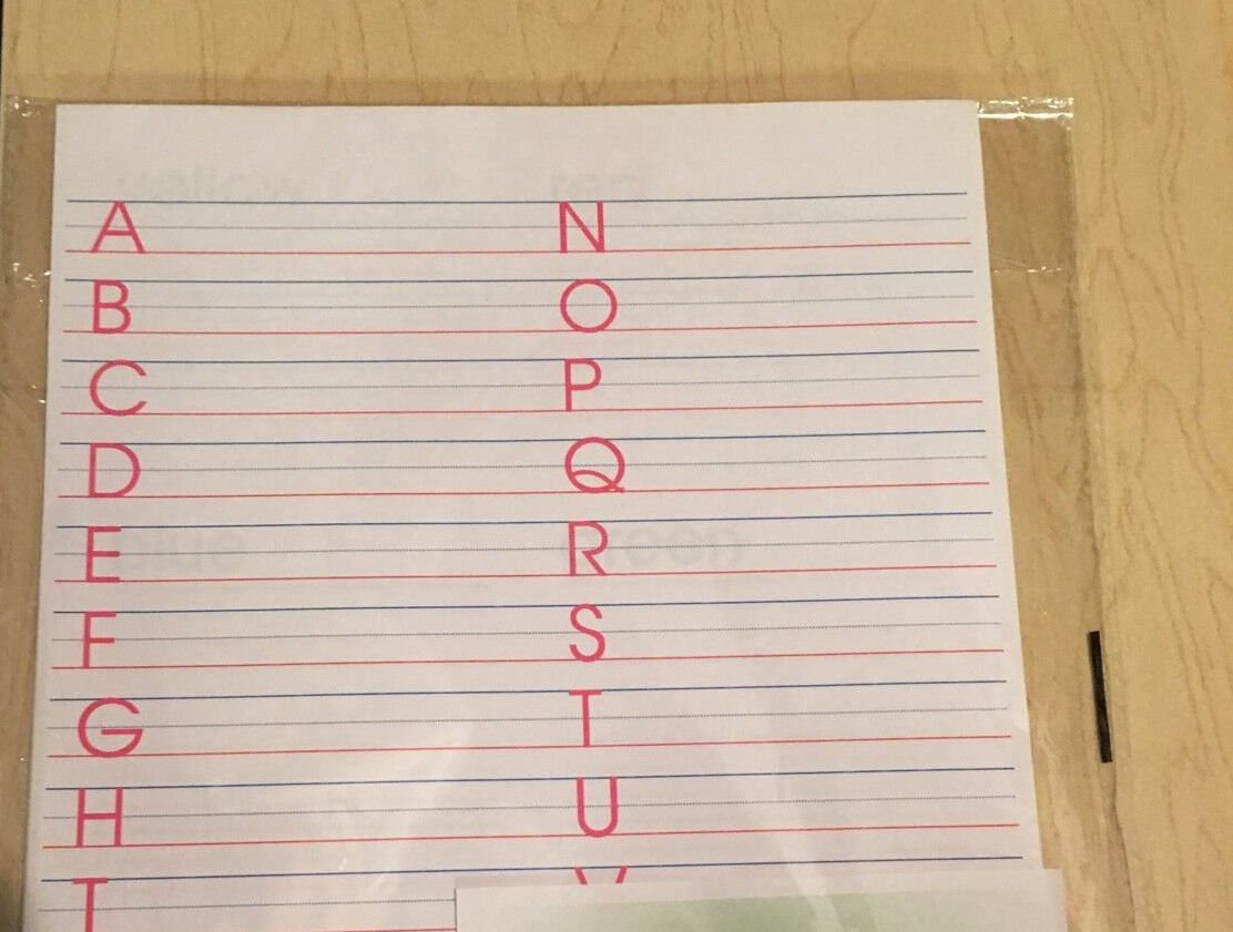 Writing Paper for Kids - ALPHABET PRACTICE - 11X 8.5 in, 20 lb, 100 sheets
