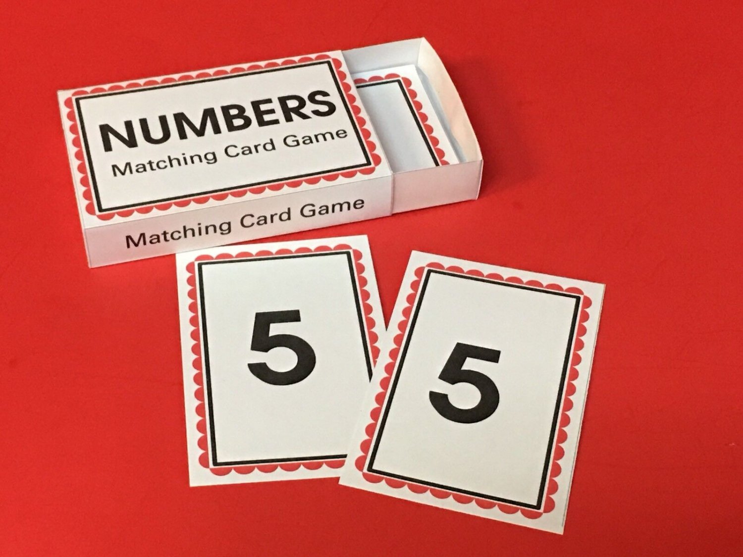 Numbers Matching Cards Game - Cards for Learning Centers - Cards & Box