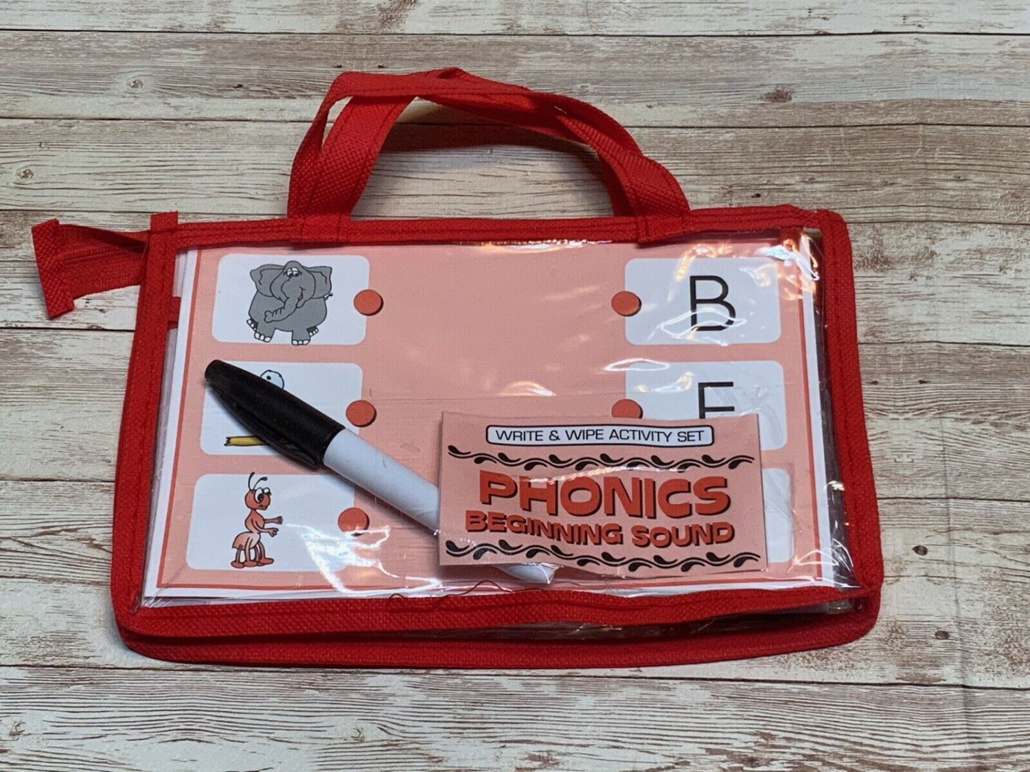 Write & Wipe Activity Set - Phonics Beginning Sounds - Learning Center