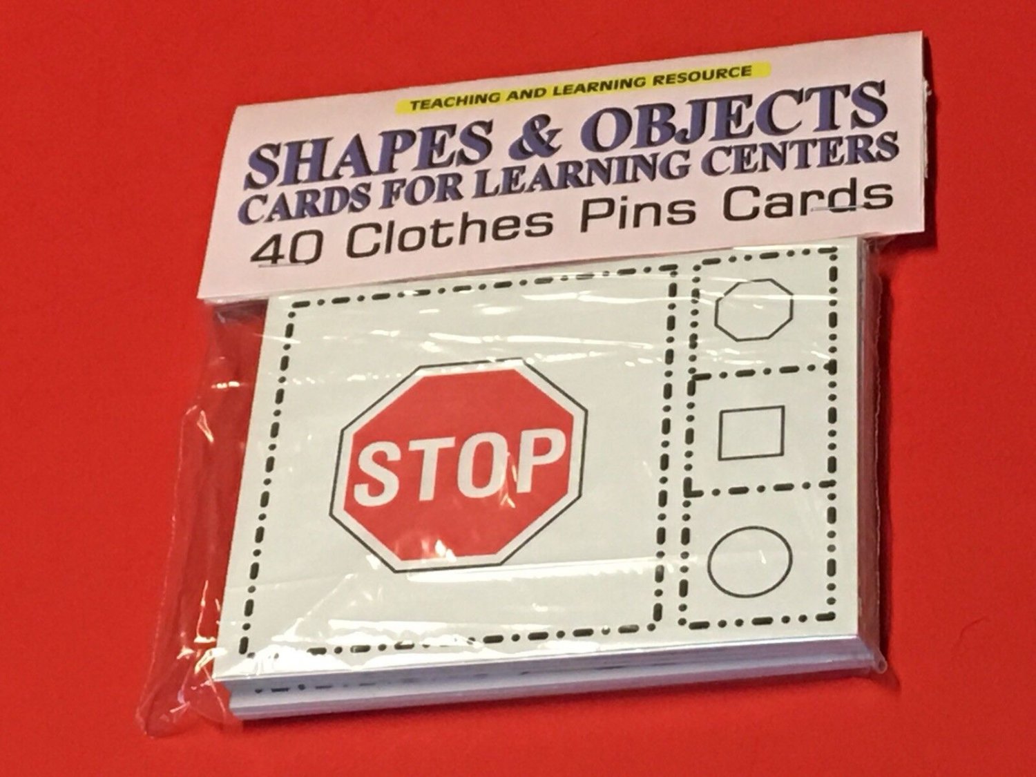 Shapes & Objects - Cards for Learning Centers 40 Clothes Pin Cards