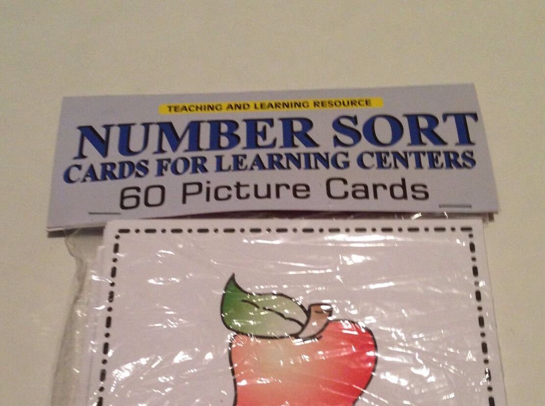 NUMBER SORT - Cards for Learning Center 60 Cards- math Teaching supplies