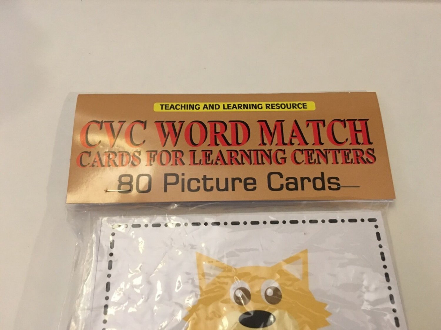 CVC WORD MATCH - Cards for Learning Center 80 Cards- Teaching supplies