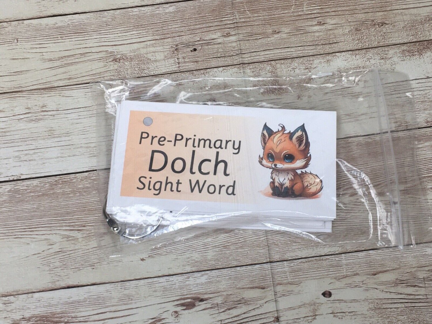 Literacy Learning Resource Dolch Pre-primer Sight Word and Ring 40 words