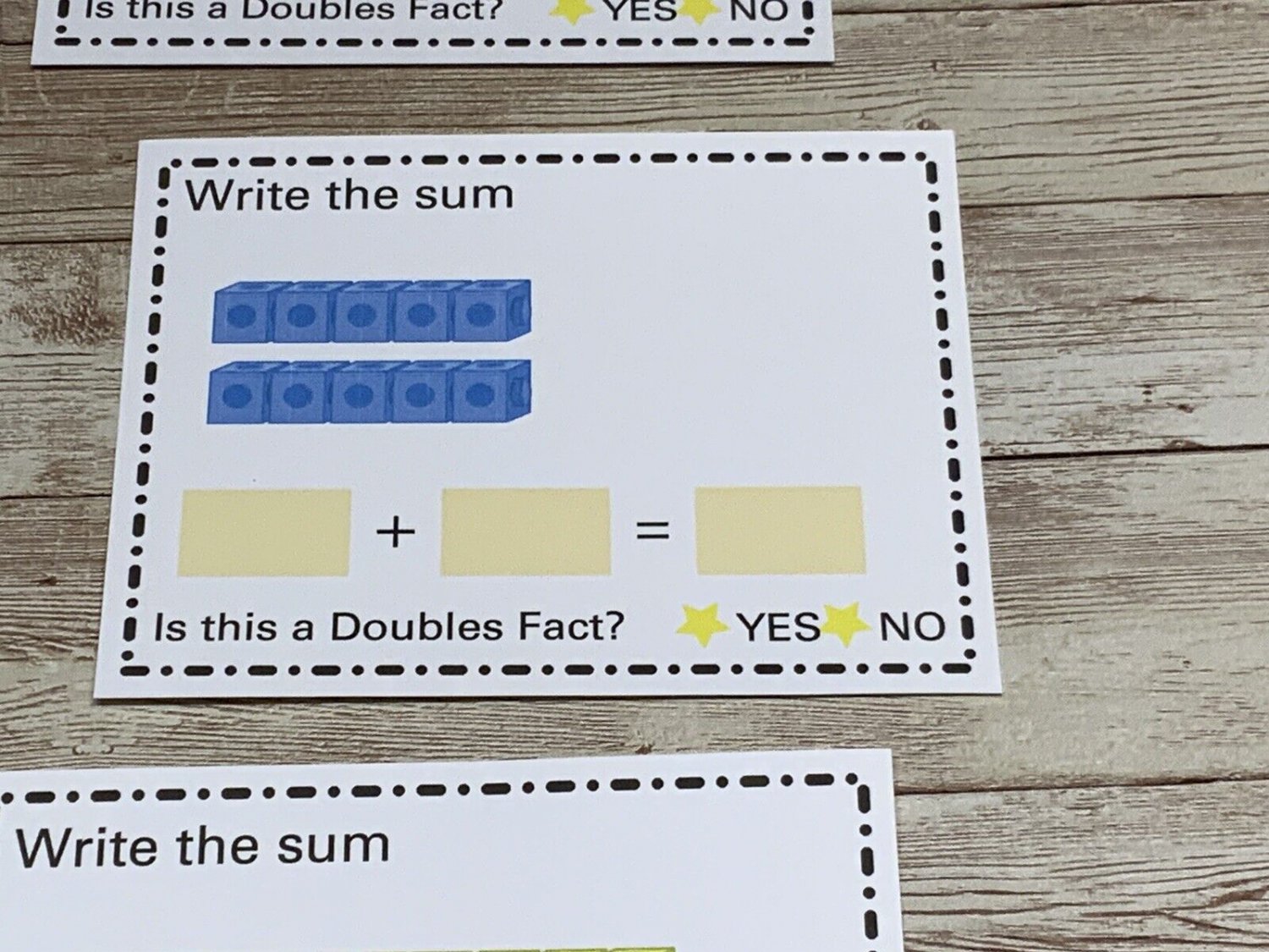 Doubles Facts Addition - Math Center - Dry Erase - 30 Laminated ...