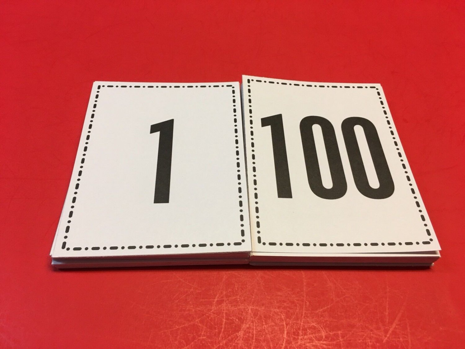 Full Sized - Numbers 1-100 flash cards. Pre-k, Math Number 5.5x4.25 #2