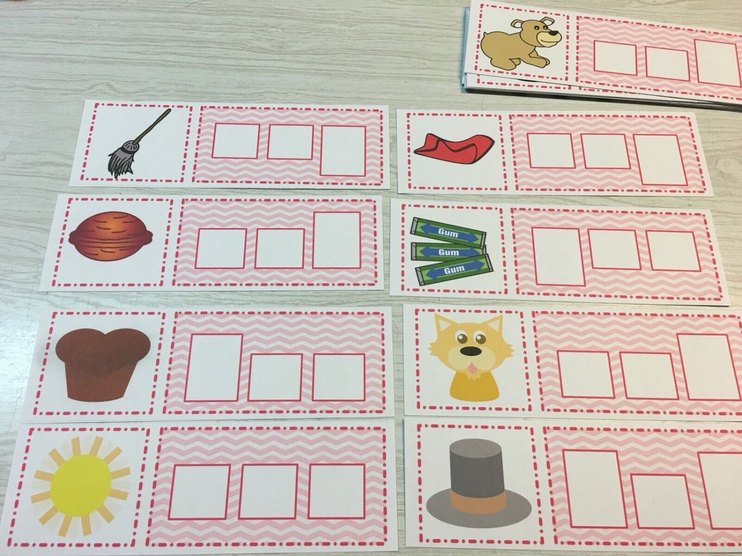 The Pink Series - Laminated CVC Words Dry erase Strips (40 Strips ...