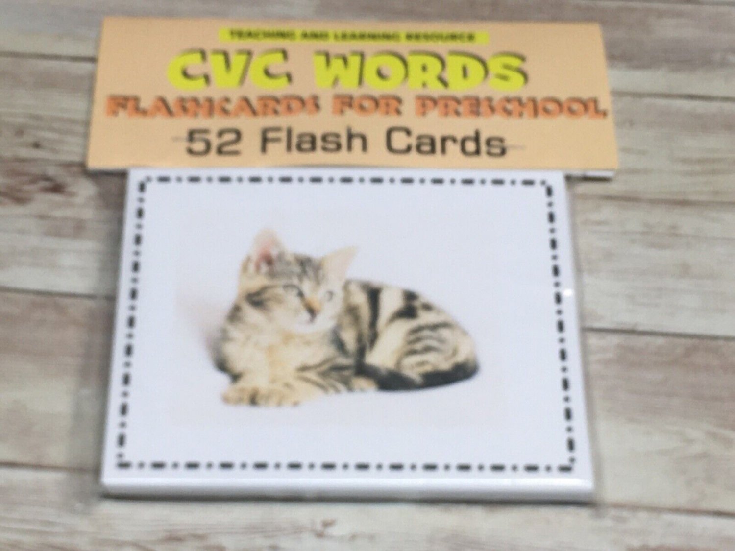 CVC Words - Cards for Learning Centers 52 Flashcards