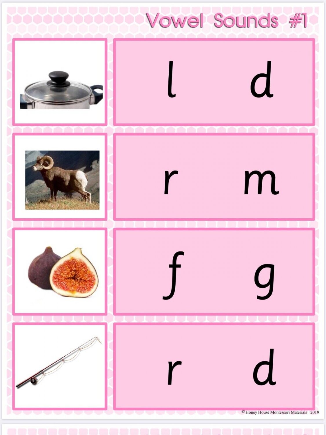 PINK SERIES | Montessori Activity - Vowel Sounds | Educational Material