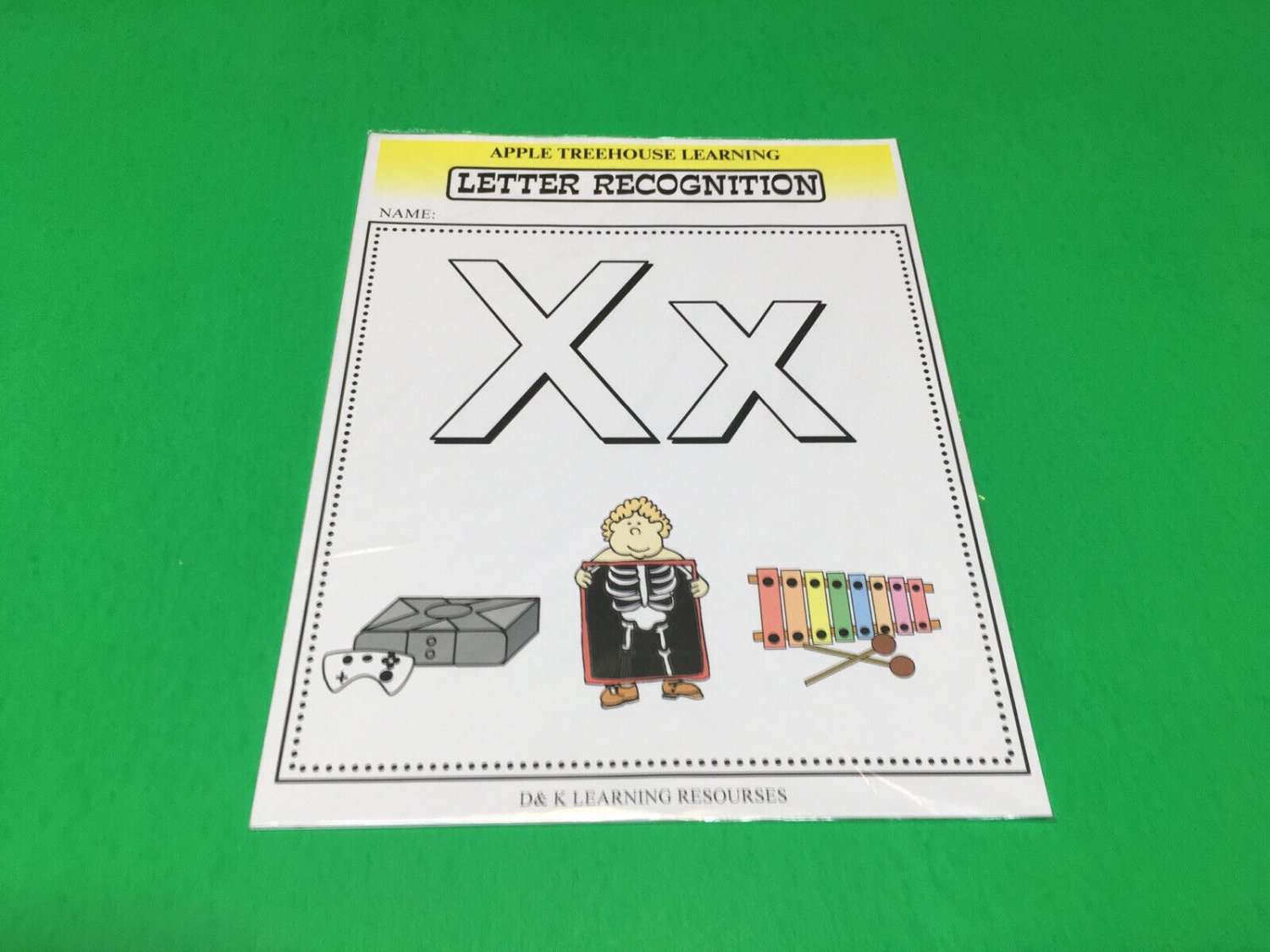 Letter Xx - Apple Treehouse Worksheets - Preschool Teaching supplies 20pgs