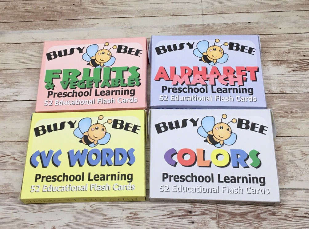 FLASHCARD BUNDLE - Busy Bee Preschool Learning - 4 DECKS - Educational #2