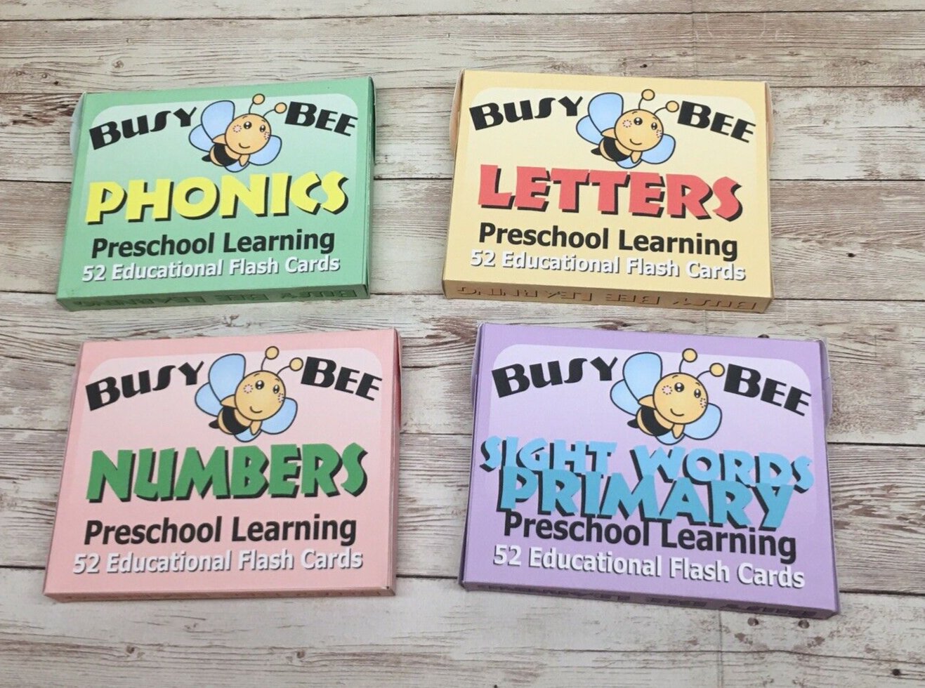 FLASH CARD BUNDLE - Busy Bee Preschool Learning - 4 Educational ...