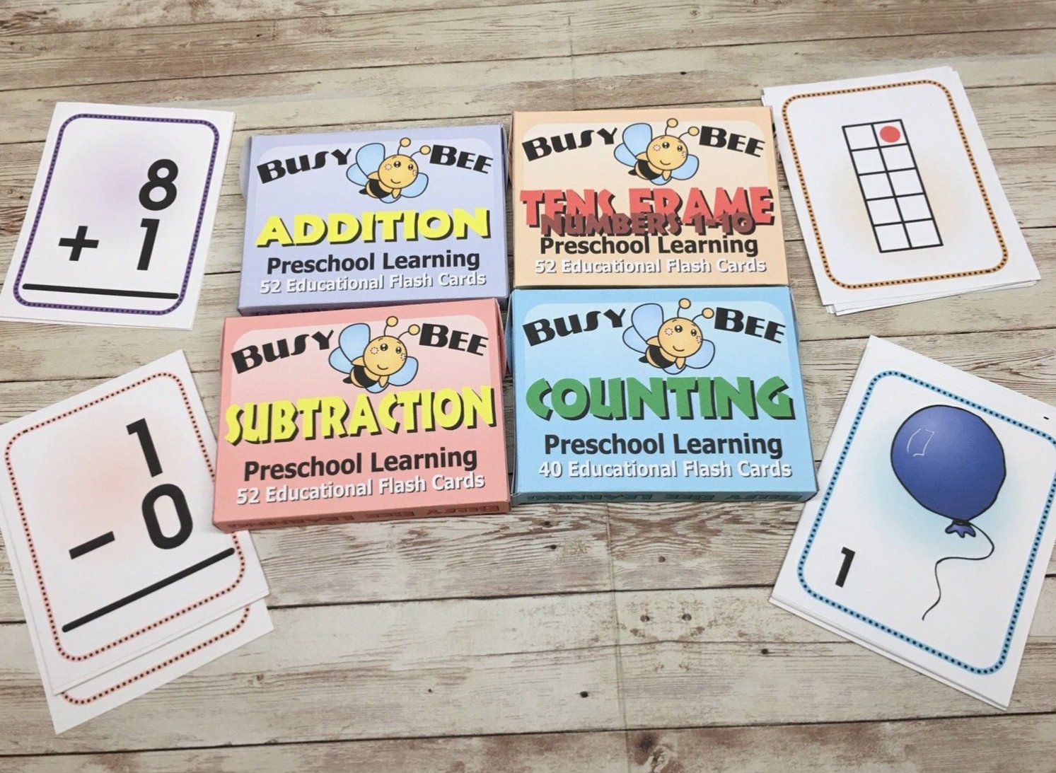 FLASHCARD BUNDLE - Busy Bee Preschool Learning - 4 DECKS - Educational #3