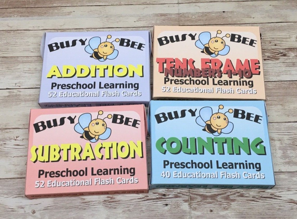 FLASHCARD BUNDLE - Busy Bee Preschool Learning - 4 DECKS - Educational #3