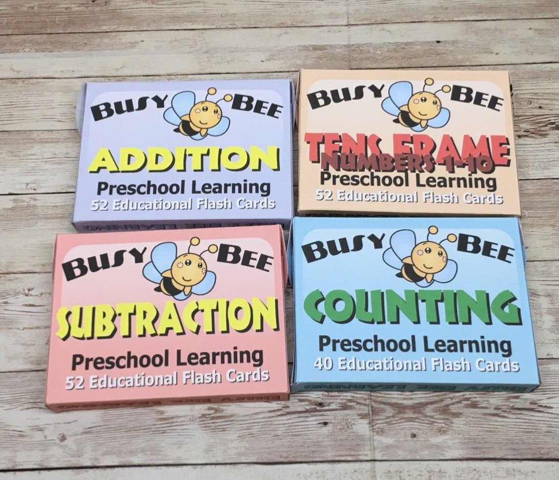 FLASHCARD BUNDLE - Busy Bee Preschool Learning - 4 DECKS - Educational #3