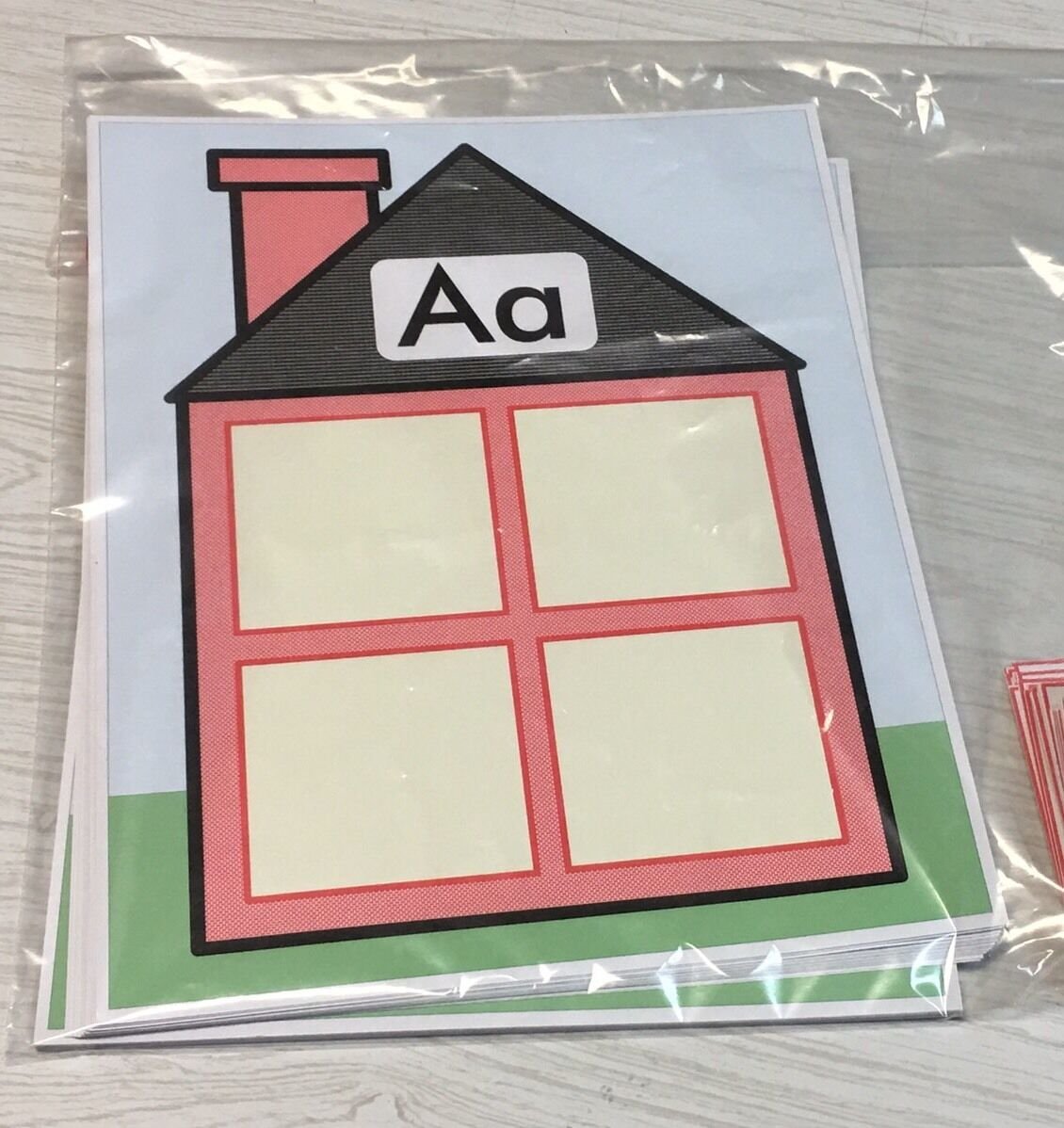 PRINTED Alphabet House Game - Beginning Sounds - Complete Set UNCUT