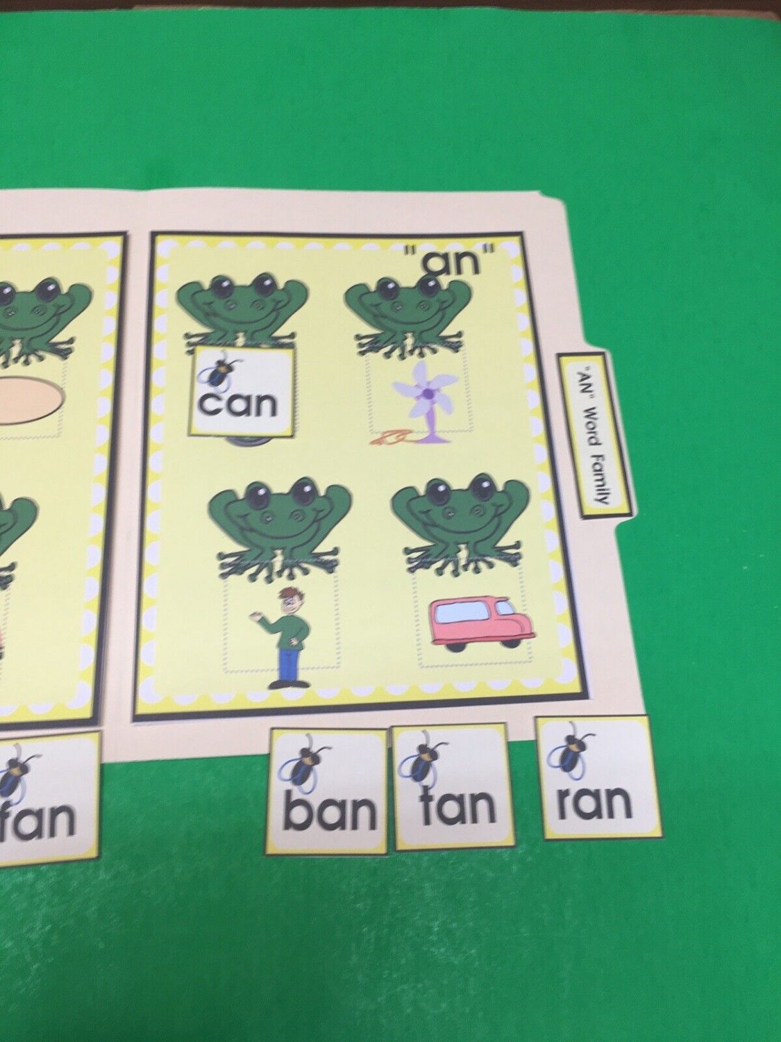 The An Family - Phonics - DIY File Folder game - Printed / Uncut