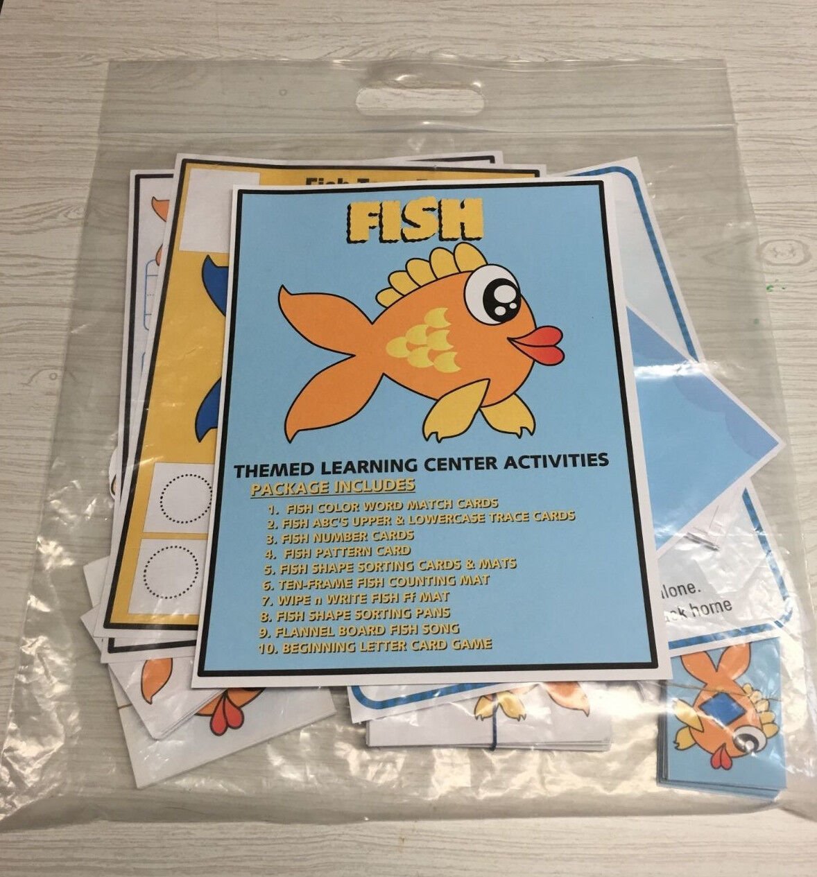 FISH -THEMED Learning Activities Package - LAMINATED - Teaching supplies 1